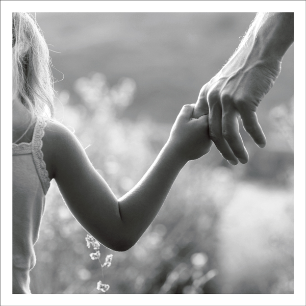BW21 - Daughter holding Dad's hand - Photographic Card – Affirmations ...